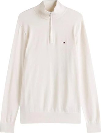 Tommy Hilfiger Homme, Pulls, Beige, Taille: 2XL Essential Cotton Zip Thru
