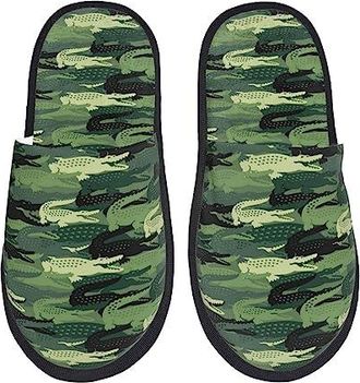 Generic Accueil Pantoufles Alligators Camouflage Vert L&eacute;gers Slippers Chaud Chaussons Maison Pour Spa Camping Homme M