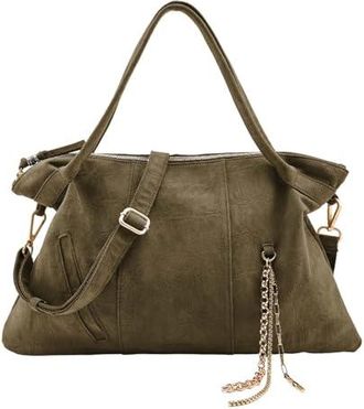 Fredsbruder Cuir sac &agrave; &eacute;paule Velvet Wild Shoulderbag Khaki olive