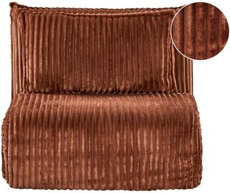 Beliani 1-Sitzer Schlafsofa LYSEKIL Cord Goldbraun