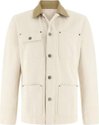 Boggi Milano Homme, Vestes, Beige, Taille: XL Veste &agrave; Col Chemise