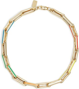 Lauren Rubinski Collier Large &Eacute;mail Rainbow Or Jaune