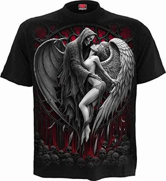 Spiral Forbidden Homme T-Shirt Manches Courtes Noir XXL 100% Coton Regular/Coupe Standard