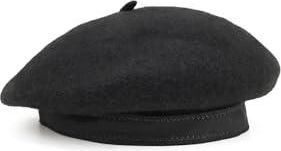 Queen Helena Basque Chapeau Parisien Casquette Classique Femme CP11, Noir, Taille Unique