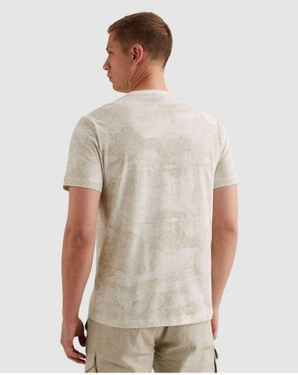 PME Legend T-Shirt Short sleeve r-neck single jersey aop mit Logo Stickerei