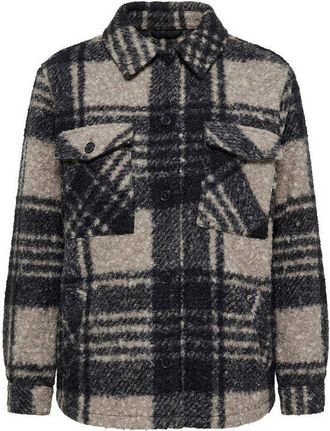 Ulla Popken Sommerjacke Teddy-Shaket Karomuster Hemdkragen Langarm