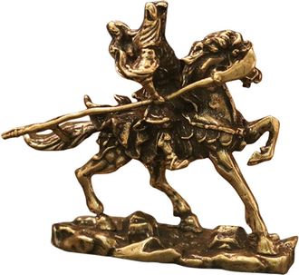 BESPORTBLE Messing Pferdefigur Krieger Pferd Tischdekoration B&uuml;ro Wohnkultur Energetische Kunst Skulptur Geschenk f&uuml;r Pferdeliebhaber und Feng Shui Enthusiasten