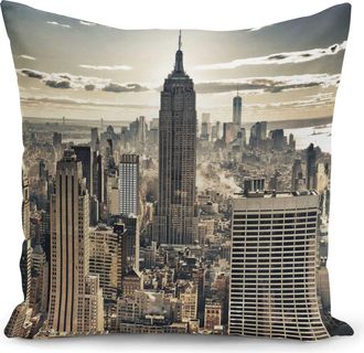 Fabulous Kissen Kissenbezug 40x40 cm New York Manhattan Empire State Building Stadt Wolkenkratzer