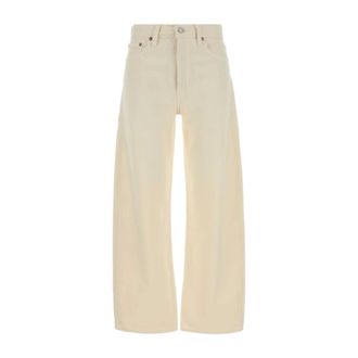 A Gold E Femme, Jeans, Blanc, Taille: W27 Wide Jeans