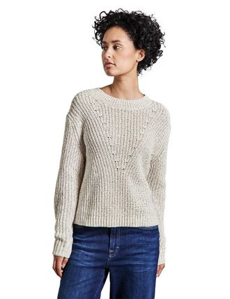 Street One Damen Pullover mit Strickmuster