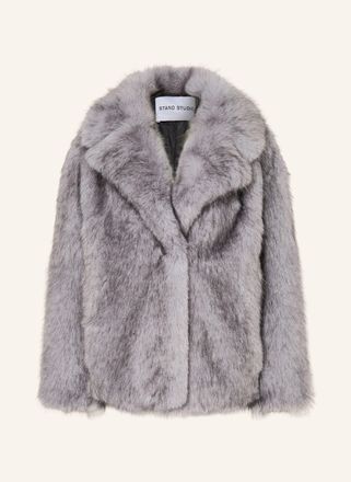 Stand Studio Stand Studio Kunstfell-Jacke Valentina grau