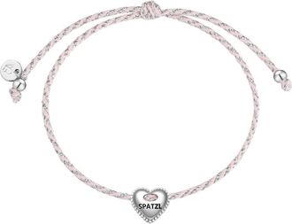 Glanzst&uuml;cke M&uuml;nchen Armband - Sterling Silber Armband Herz SPATZL - Gr. ONESIZE - in Silber - f&uuml;r Damen