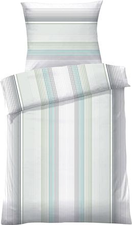 Dyckhoff Bettwäsche Weichfrottier Jade-grün-grau Größe 1x 155x220 cm + 1x 80x80 cm