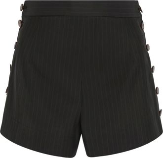 Vivienne Westwood Femme, Shorts, Vert, Taille: 38 FR Pinstripe Buttoned Mini Skirt
