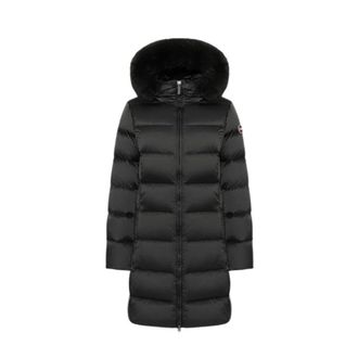 Colmar Femme, Manteaux, Noir, Taille: 40 FR Long Down Jacket with Faux Fur