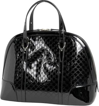 Gucci Sac &agrave; main en cuir verni doccasion - Femme - Pre-owned - Noir - Taille: ONE Size