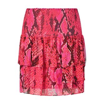 Lala Berlin Abstrakter Reptilmuster Minirock - - Skirts - Damen - Rosa - S