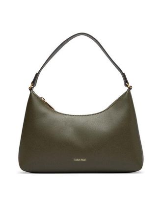 Calvin Klein Handtasche Foil Logo Small Shoulder Bag LV04F3890G Dunkelgr&uuml;n