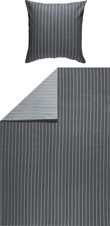 Looks by Wolfgang Joop Looks by Wolfgang Joop Bettwäsche Mako-Satin anthrazit-Silber Größe 1x 155x220 cm + 1x 80x80 cm
