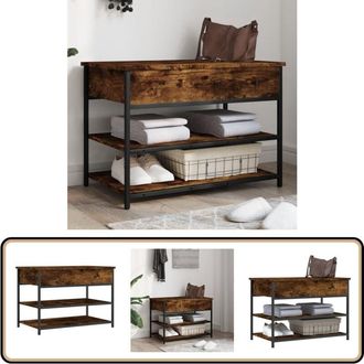 vidaXL Schuhbank R&auml;uchereiche 70x42,5x50 cm Holzwerkstoff - Schuhbank - Holzbank - Garderobe - Eingangsbereich M&ouml;bel - Flurbank