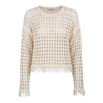 Jucca Rundhals-Strickware - - Knitwear - Damen - Beige - L