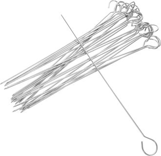 PartyKindom 25 Stück Teiliges Grillspieße Robuste Schaschlikspieße für Fleisch Geflügel und Gemüse Hitzebeständig Wiederverwendbar für Camping und Barbecue