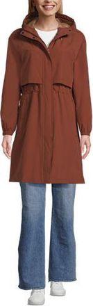Lands End Verstaubarer wasserdichter Squall Regenmantel, Damen, Gr&ouml;&szlig;e:48-50 regular, Braun, Polyester, by Lands End