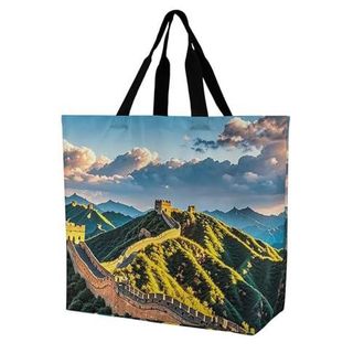 Generic La Grande Muraille De Chine Sac &Agrave; Bandouli&egrave;re Imperm&eacute;able Sacs De Courses Pliable Sac Fourre Tout Pour Voyage Universit&eacute; Shopping