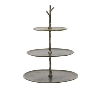Light & Living Etagere Tresa - Antik Bronze - 3 Schichten - Rund - Metall - Servierst&auml;nder - Servierplatte - Tortenst&auml;nder/Cupcake St&auml;nder - Servier-Tablett