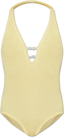 Hunza G Femme, Maillots de bain, Jaune, Taille: ONE Size Maillot de bain Adriana Orn&eacute; de Perles
