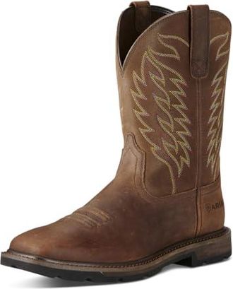 Ariat Ariat Work Mens Groundbreaker Wide Square Toe Boot (12 2E US, Brown)