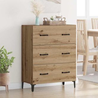 vidaXL Buffet avec tiroir Ch&ecirc;ne artisanal 69,5 x 34 x 90 cm vidaXL