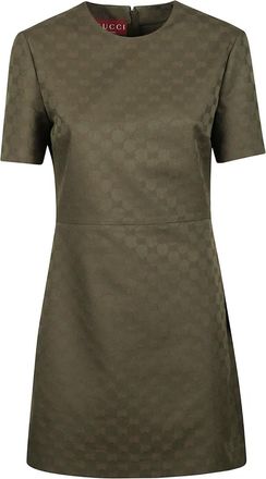 Gucci Minikleid mit GG-Muster - Gr&uuml;n