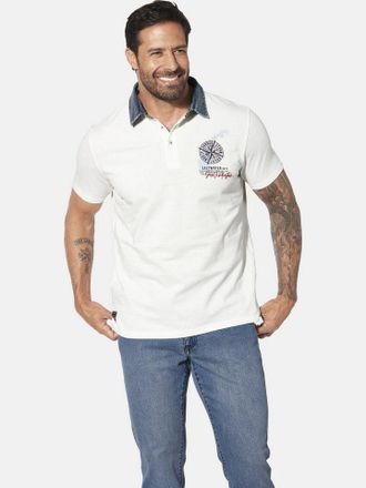 Jan Vanderstorm Poloshirt TORGUND mit Jeanskragen