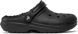 Crocs Pantoletten Classic Lined Clog 203591 Schwarz