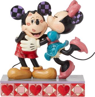 Enesco Disney Traditions Mickey Minnie Kisses On Cheeks Figurine