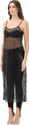 Vicolo Femme, Robes, Noir, Taille: 38 FR Sequin Midi Dress