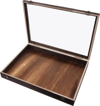 Valiclud Holzvitrine f&uuml;r Trockenblumen und Schmetterlinge 45X32X6cm mit Transparenter Abdeckung Aufbewahrungsbox f&uuml;r Pr&auml;parate und Pflanzenexponate