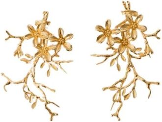 Malababa Femme, Accessoires, Jaune, Taille: ONE Size Large Branch and Flower Earring