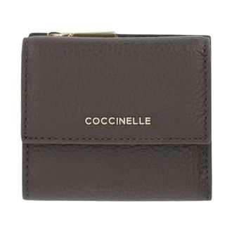 Coccinelle MW5 Portefeuille Souple M&eacute;tallis&eacute; - Femme - Accessoires - Brun - Taille: ONE Size