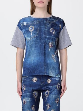 Liu Jo T-shirts en coton imprim&eacute; effet denim