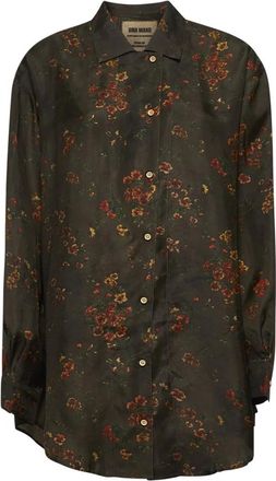 Uma Wang UMA Wang, Femme, Blouses et Chemises, Multicolore, Taille: 40 FR Chemise &agrave; Ourlet Arrondi et Imprim&eacute; Floral