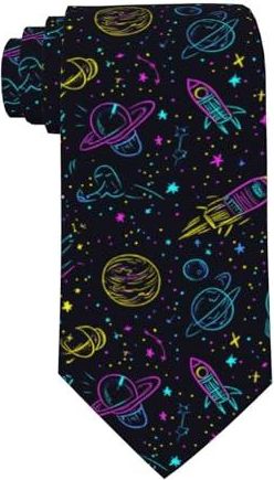 Generic Espace Coloré Cravate Homme Décontractée Cravates Hommes Doux Cravate Pour Femmes Formelle Adultes