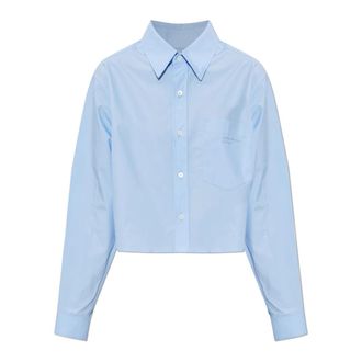 Alexander Wang Logo Shirt - - Blouses & Shirts - Damen - Blau - M