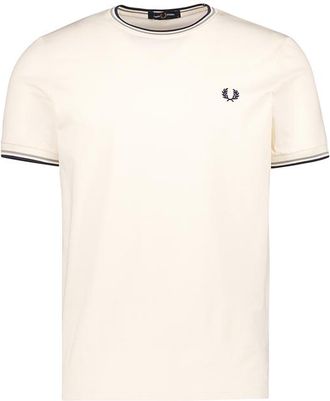 Fred Perry Herren T-Shirt wei&szlig; Baumwolle