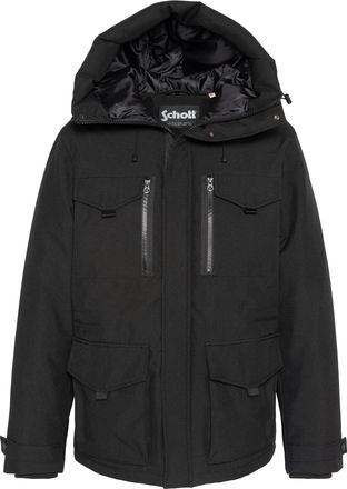 Schott NYC Herren Broomfield-Noir-l Parka, Schwarz, L