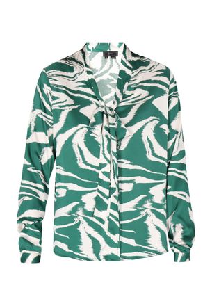 Faina Bluse Damen Gr&uuml;n Wollweiss