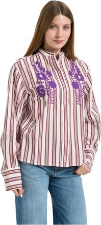 Antik Batik Femme, Blouses et Chemises, Multicolore, Taille: 38 FR Chemise &agrave; rayures