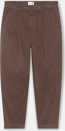 Timberland Claremont Faltenhose aus gewaschenem, angerautem Twill f&uuml;r Herren in Braun, Herren, Braun, Gr&ouml;&szlig;e