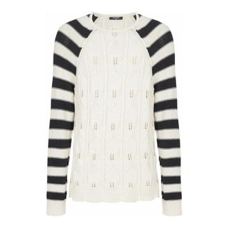 Balmain Strickpuover mit Zopfmuster - - Knitwear - Herren - Wei&szlig; - M